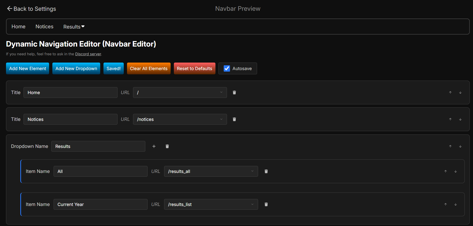 🏄 Using the Navbar Editor | BetterKMR Docs